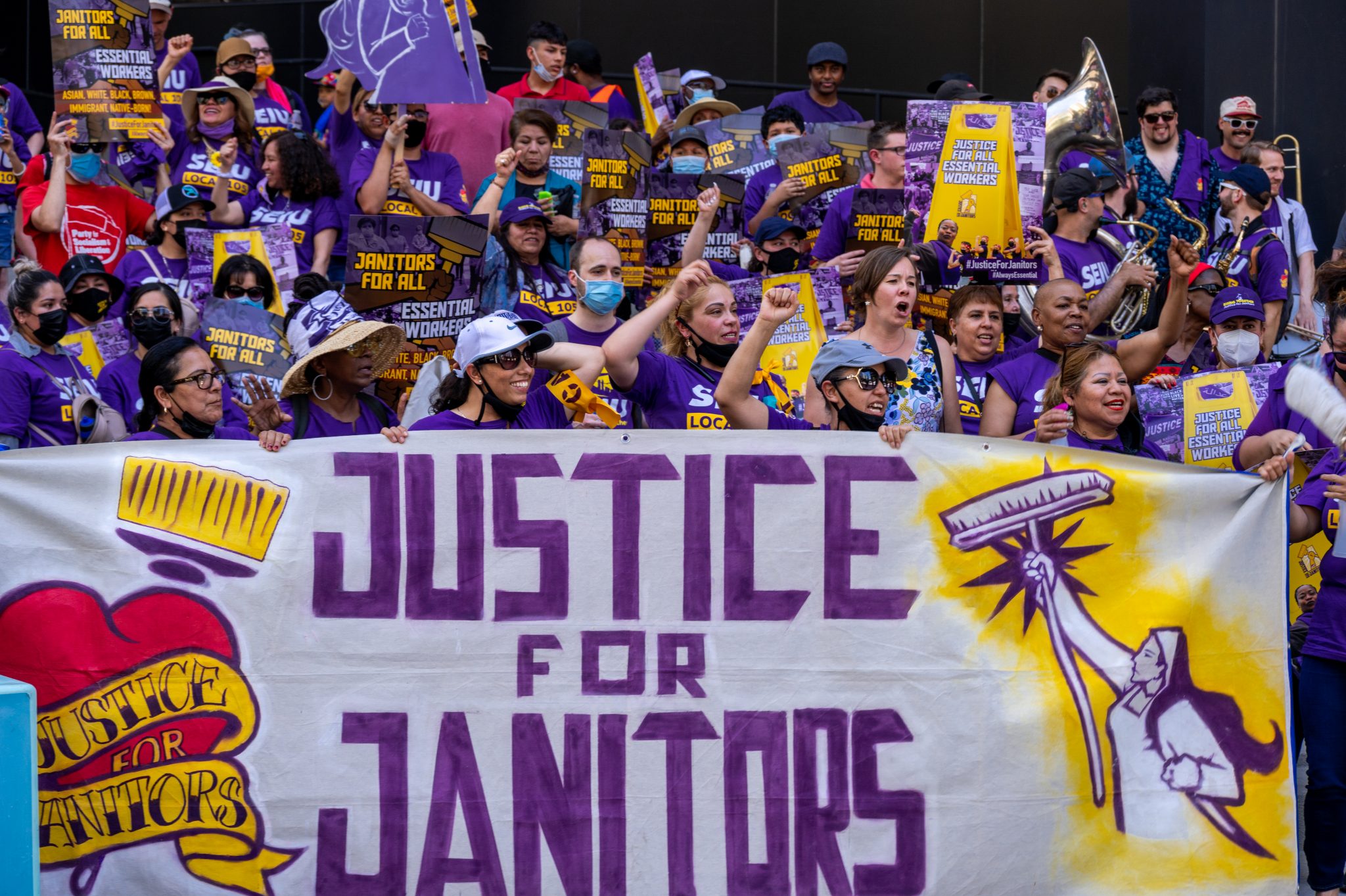 Justice for Janitors Day in Denver, 2021 - SEIU Local 105